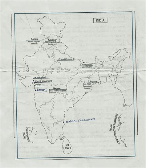 SocialScience4U List Of Map Items For Social Science Class X CBSE