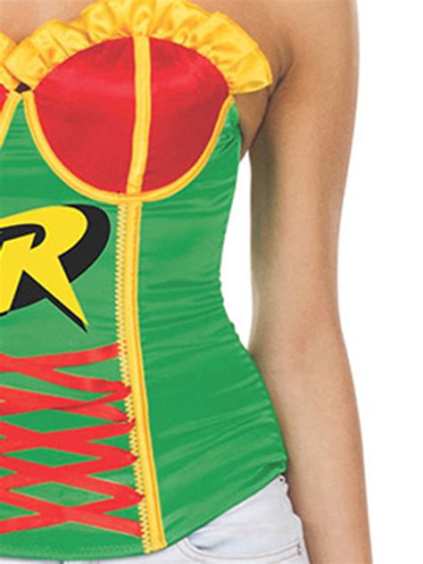 Robin Ribbon Corset For Adults Warner Bros Dc Comics Costume World Nz
