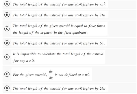 Solved Question 4 Consider The Astroid Sketched In Red In