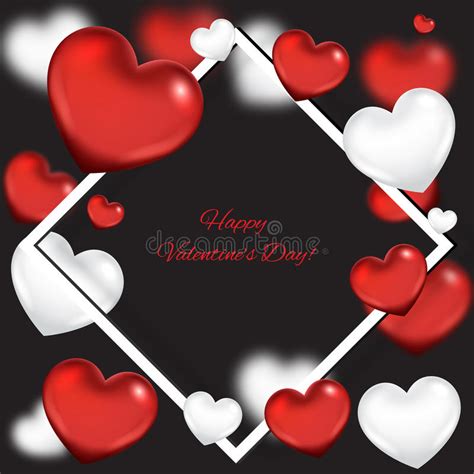 Valentine S Day Abstract Background With Hearts Stock Vector