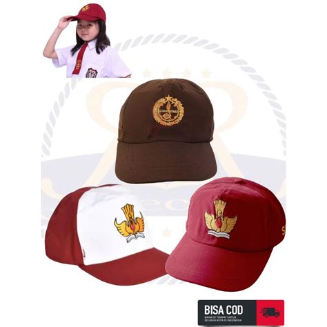 Jual Topi Sekolah Sd Topi Sd Bisa Pakai Nama Shopee Indonesia