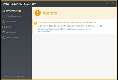 Endpoint Security Cant Connect To Push Notification Service Eset