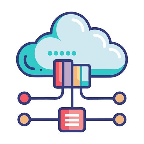Cloud Computing With Data Visualization And Server Connections Premium Ai Generated Vector