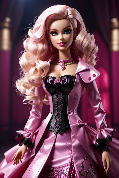 Barbie Con Un Disfraz De Vampiro Rosa Foto Premium