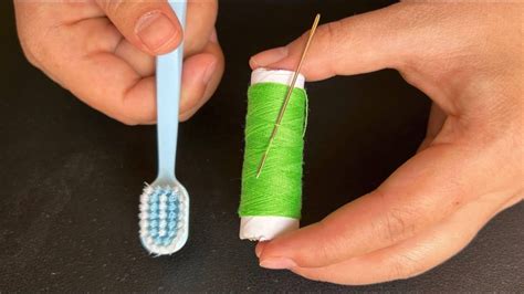 Threading A Needle Has Never Been Easier Get Yourself A Toothbrush