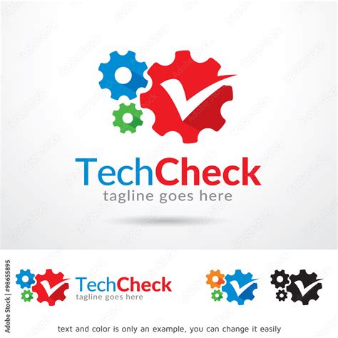 Technology Check Logo Template Design Vector Stock Vector Adobe Stock