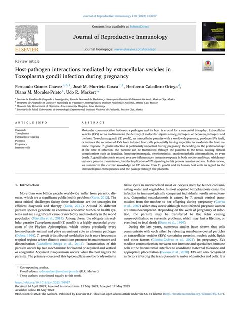 Pdf Host Pathogen Interactions Mediated By Extracellular Vesicles In