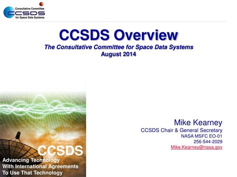 PPT CCSDS Overview The Consultative Committee For Space Data Systems August PowerPoint