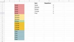 Count Of Consecutive Occurrences Of Values In Google Sheets