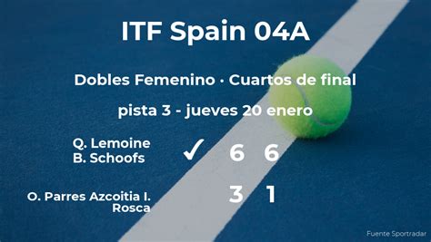 Victoria Para Las Tenistas Lemoine Y Schoofs En Los Cuartos De Final