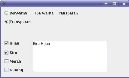 Java Desktop Bekerja Dengan JCheckBox Dan JRadioButton ALIEF ZONE
