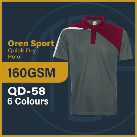 Oren Sport Quick Dry Polo GSM QD Unisex Polo Shirt Custom Project