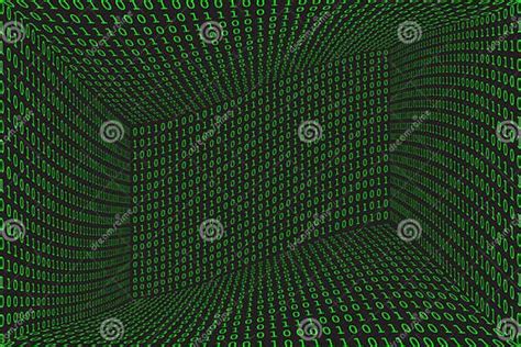 Program Datum 3d Background Green Programming Binary Coding Stock Vector Illustration Of