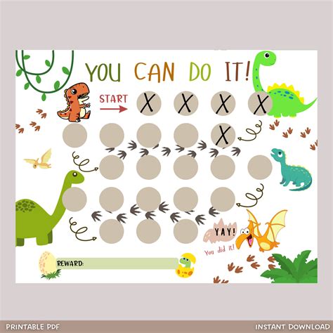 Free Printable Dinosaur Behavior Chart Free Printables