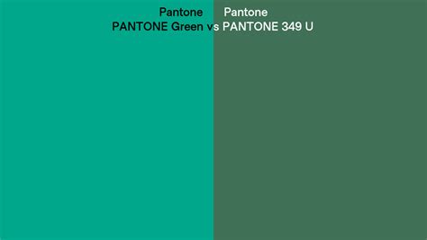 Pantone Green Vs Pantone 349 U Side By Side Comparison