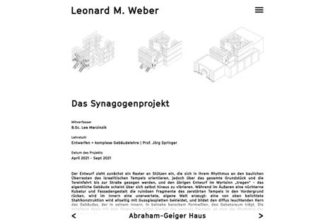 Leonard Weber Architecture Portfolio Website Devpost