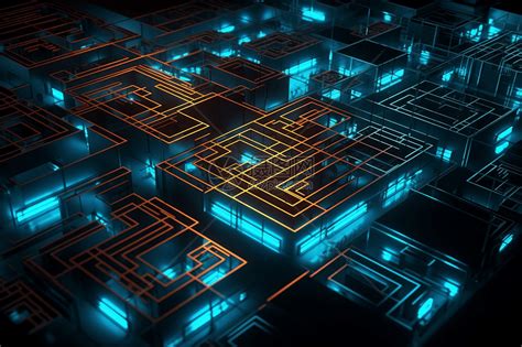 Cyber 3d迷宫概念图图片素材 正版创意图片600125622 摄图网