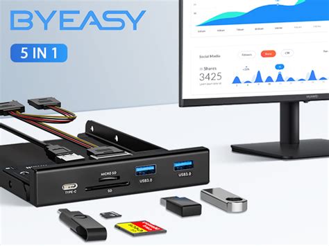 Mua Byeasy Front Panel Usb 30 Hub 5 Ports 35 Inches Internal Metal