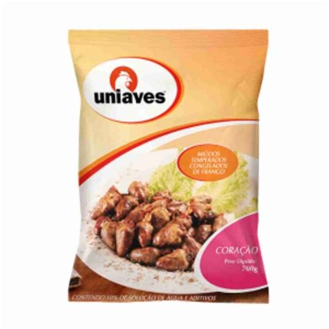 Coracao de Frango Uniaves g Temperado é aqui na Barcelos
