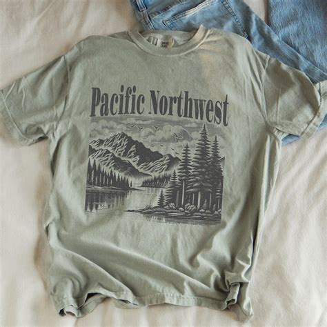 Vintage Pacific Northwest Shirt Pnw Tshirt Washington State Oregon