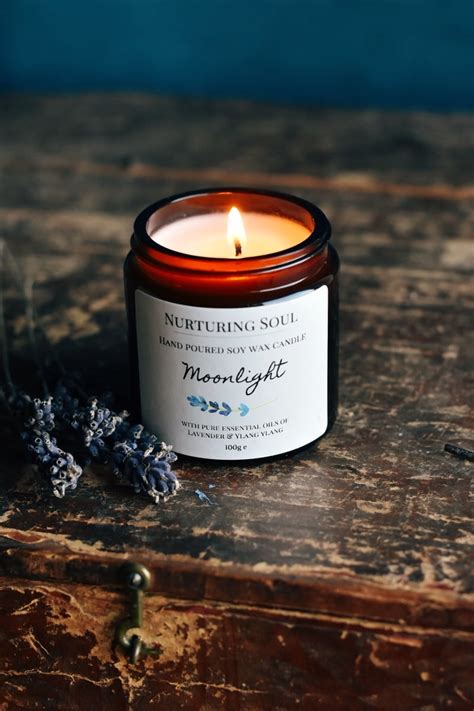 Moonlight Soy Wax Candle With Pure Essential Oils Nurturing Soul