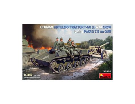 MINIART MIN35395 GERMAN ARTILLERY TRACTOR T 60 R W PAK40 GUN CREW