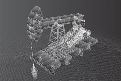 다각형 및 라인의 벡터 3d 오일 굴착 장치 기체 물리 구조에 대한 스톡 벡터 아트 및 기타 이미지 기체 물리 구조 석유