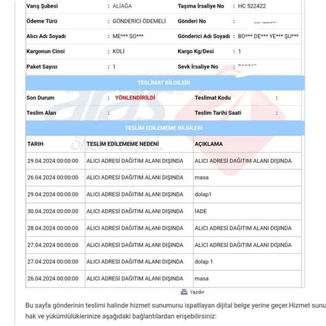 Aras Kargo Müşteri Hizmetlerine Ulaşamama Ve Kargo Teslim Edilmemesi