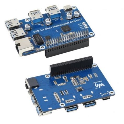 USB 3 2 Gen1 And Gigabit Ethernet HUB HAT For RPI Buy In India At HUBTRONICS In