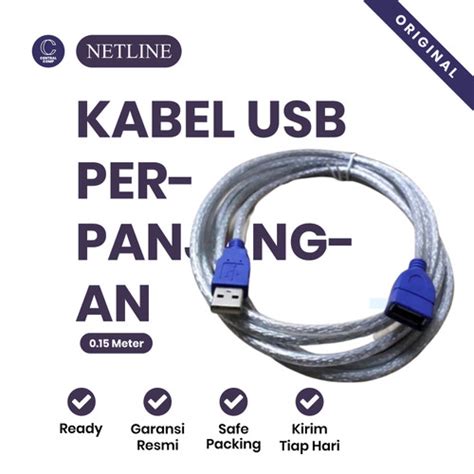 Jual Usb Perpanjangan Kabel Extension Netline Usb 20 15 3 5 10