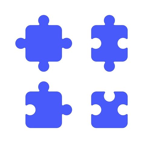 Free Vector Different Puzzle Pieces Set