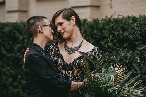We Fell In Love With This Non Binary Couple And Their Urban Botanical Style Romance • Offbeat Wed