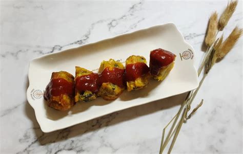 분식집 순대꼬치 스타일의 순대튀김 만들기