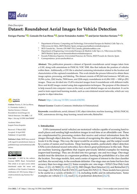 Pdf Dataset Roundabout Aerial Images For Vehicle Detection