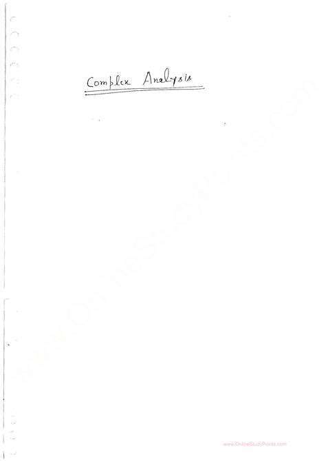 SOLUTION Upsc Complex Analysis Rajendra Dubey Sir Studypool