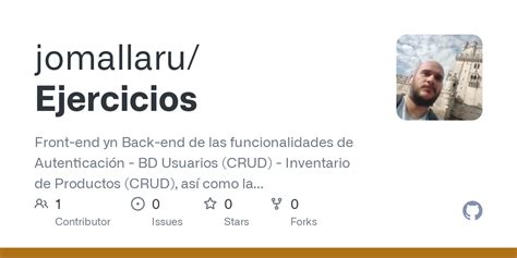 Github Jomallaru Ejercicios Front End Yn Back End De Las