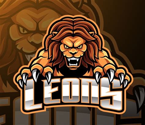 Lion Head Esport Mascot Logo Design By Visink TheHungryJPEG