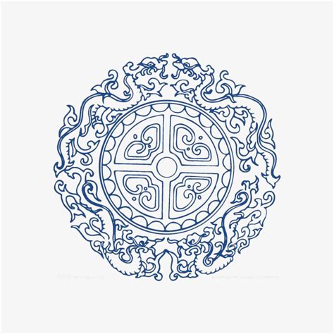中国风青花瓷花纹素材下载 快图网 免费png图片免抠png高清背景素材库