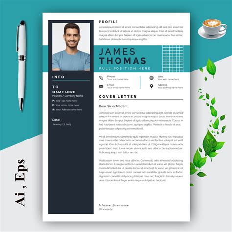 Professional Resume Layout Modern Cv Design MasterBundles