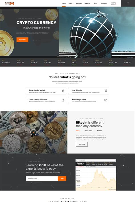 blockchain multipage html template
