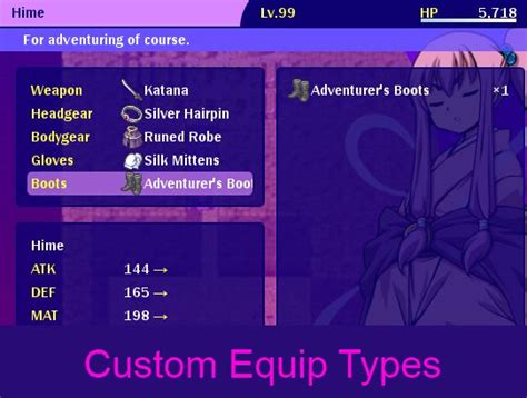 Custom Equip Types 姫himeworks