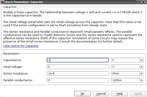 Matlab Simulink Capacitor Doesn T Load In Simulation Electrical Engineering Stack Exchange