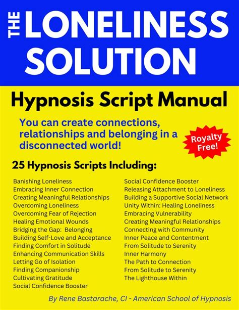Loneliness Solution Hypnosis Script Manual American School Of Hypnosis