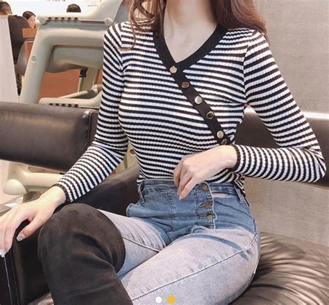 단가라 슬림핏 니트 1천원 균일가 헬로마켓