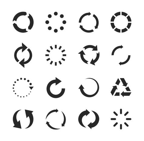 Circle Refresh Reload Rotation Loop Arrows Vector Image