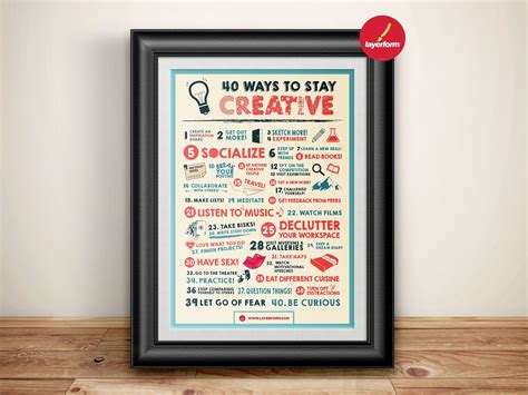 40 Ways To Stay Creative Infographic Layerform Design Co