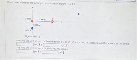 Solved Three Point Charges Are Arranged As Shown In Figure