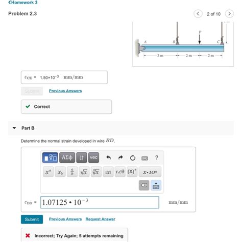 Solved Homework Problem Of The Rigid Beam Is Chegg Com