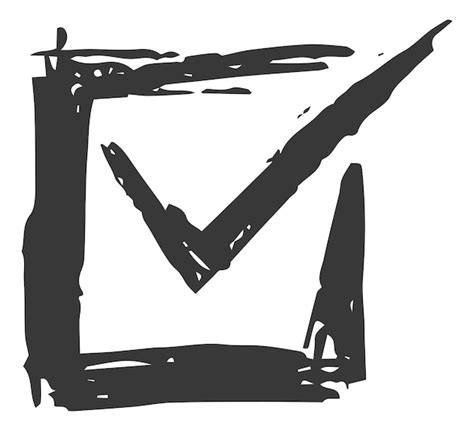 Premium Vector Dirty Check Box With Mark Marker Drawing Symbol Isolated On White Background