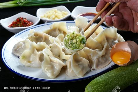 西葫芦鸡蛋水饺 中国菜系 食品餐饮 摄影素材 汇图网www huitu